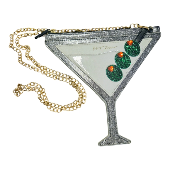 Betsey Johnson | Bags | Rare Betsey Johnson Glitter Dirty Martini ...